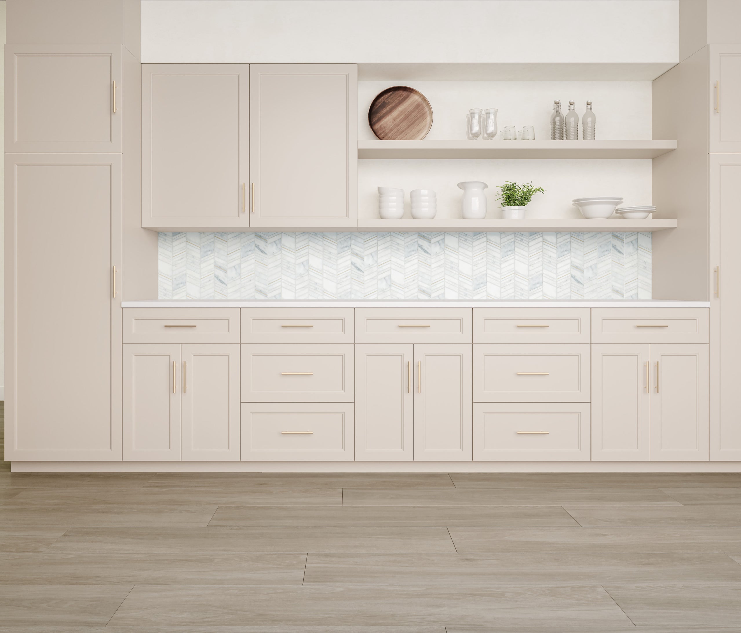 Bedrosians - Arrowhead - 10" x 60" Matte Glazed Porcelain Tile - Taupe ...