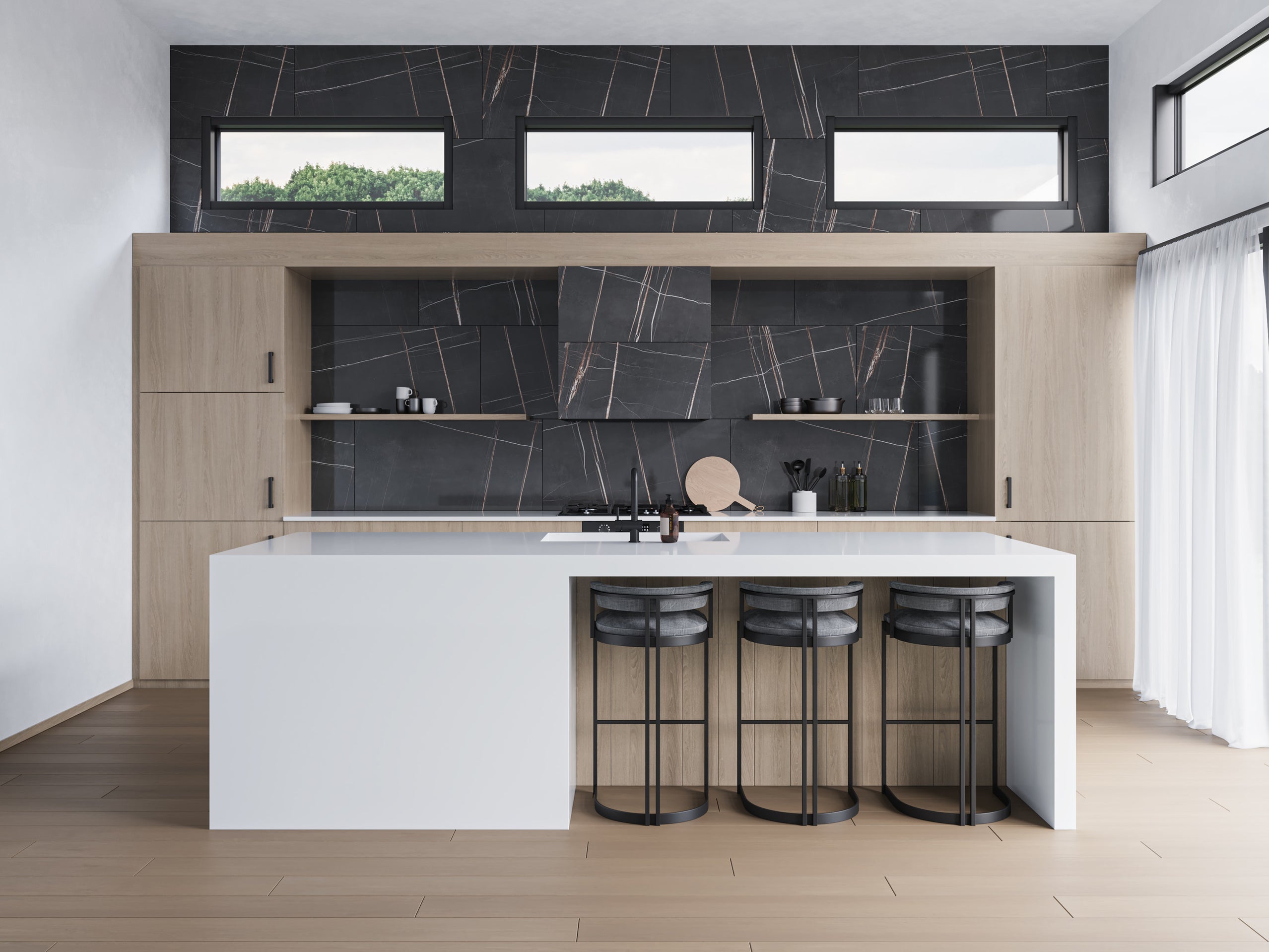 Bedrosians - 12" x 72" Planx Wood Look Tile - Nest — Floorzz