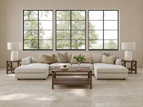 Bedrosians - Poetry Stone 24" x 48" Satin Porcelain Deco Tile - Beige ...