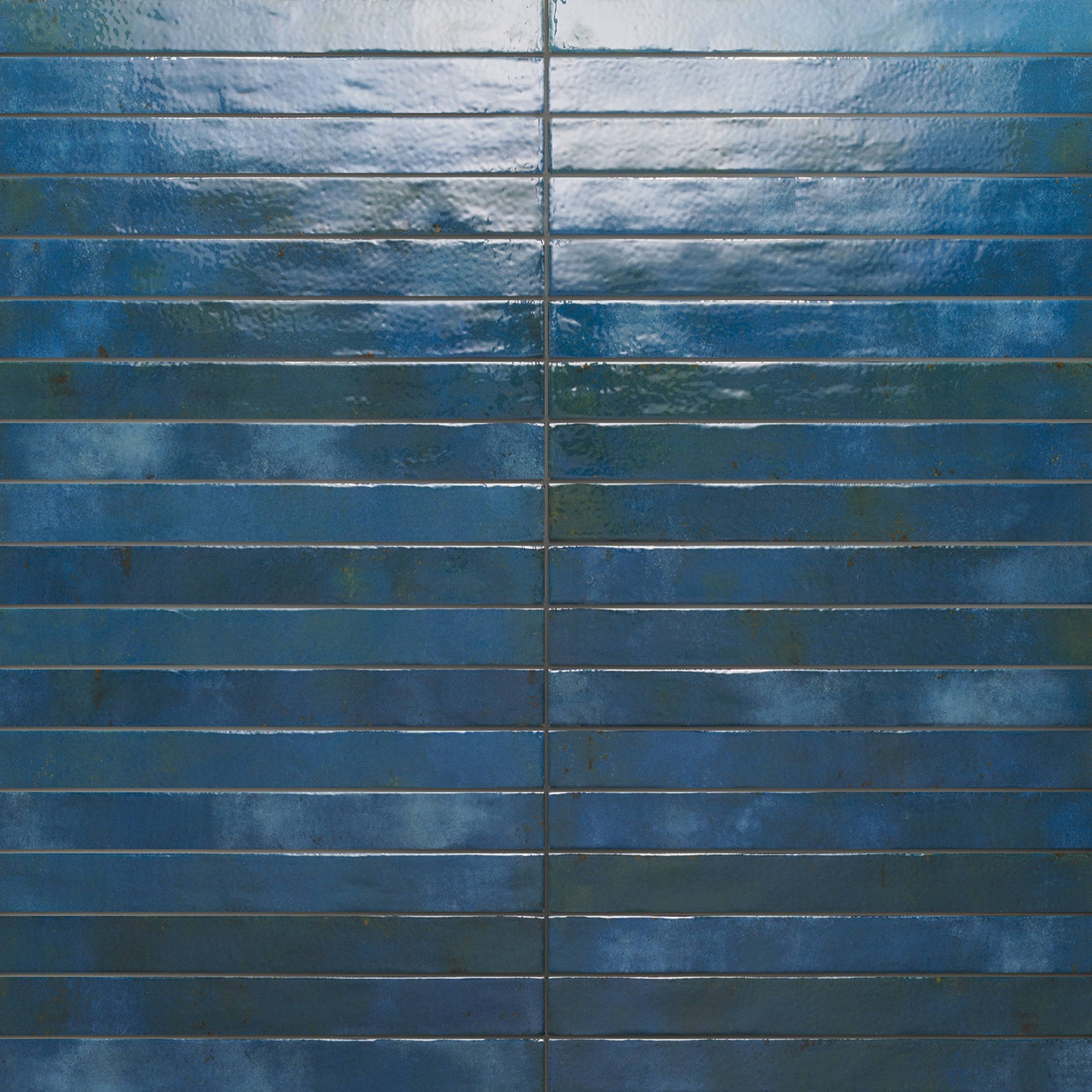 Bedrosians - Chroma - 2" x 18" Glossy Porcelain Field Tile - Blue - Floorzz