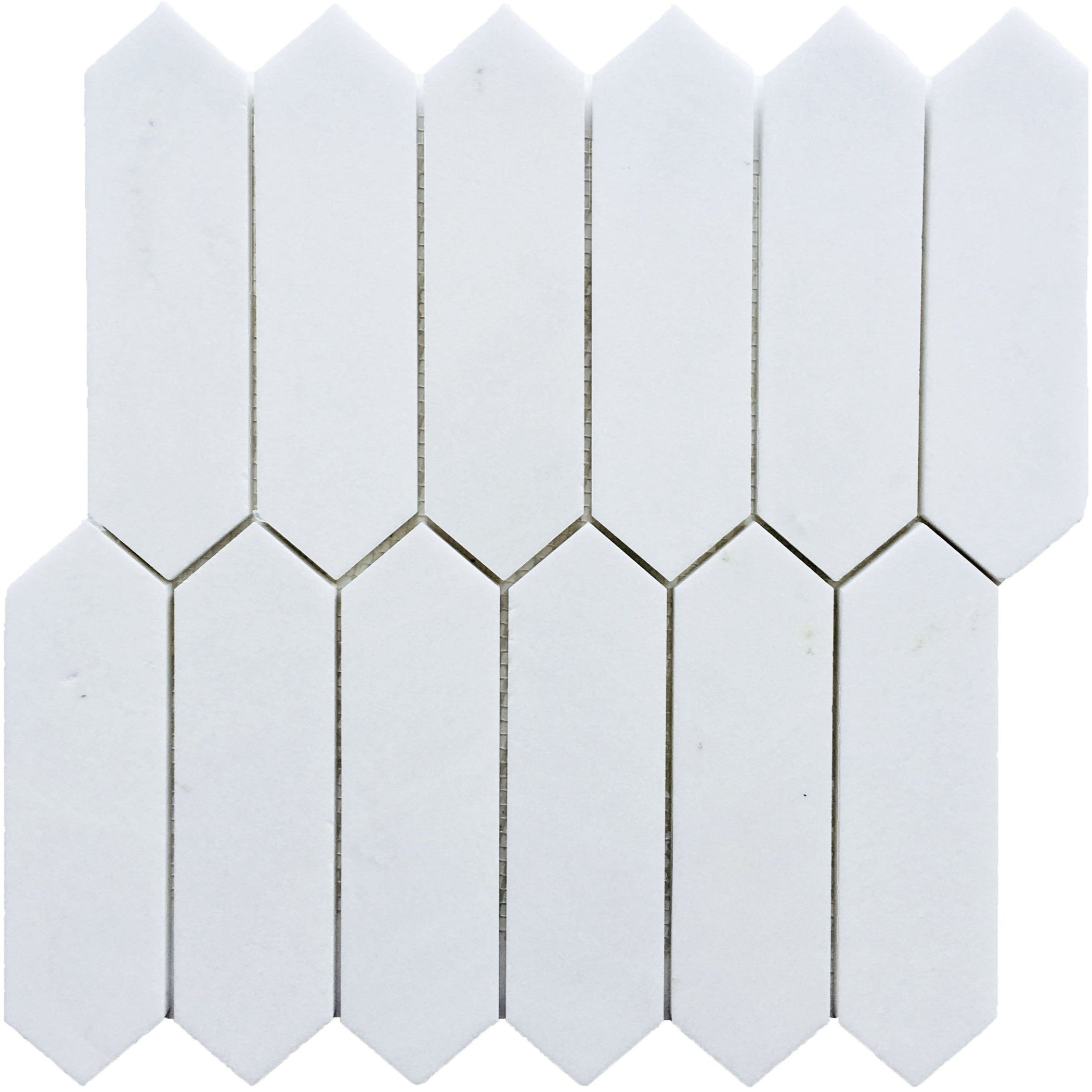 Rickert Tile - 2" x 8" Elongated Hex - Polished Thassos — Floorzz