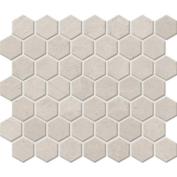 American Olean - Primstone 1.5" Glazed Porcelain Hexagon Mosaic - Buff ...