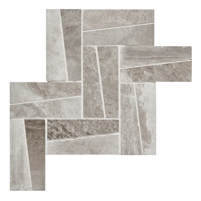 Arizona Tile - Modella Multi Finish Marble Mosaic - Atlantic Grey — Floorzz