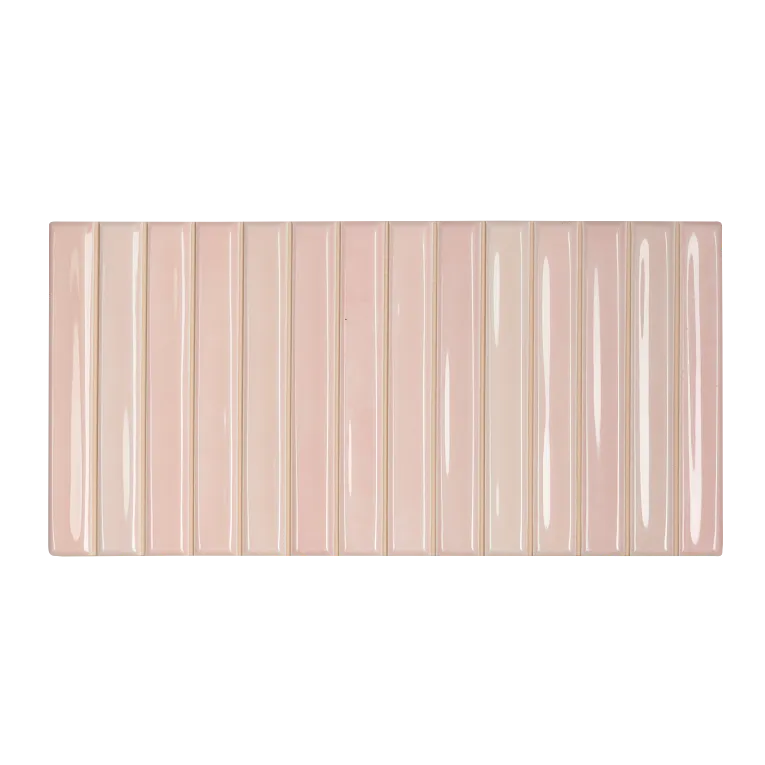 Arizona Tile - Flash Bars 5x10 Glossy Ceramic Mosaic - Blush — Floorzz