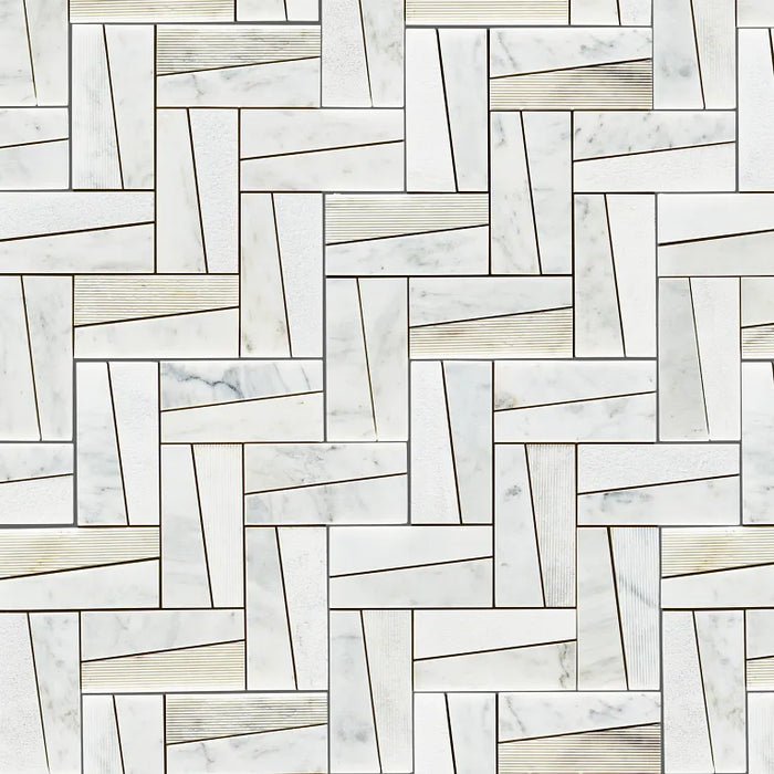 Arizona Tile - Modella Multi Finish Marble Mosaic - Calacatta Gris ...
