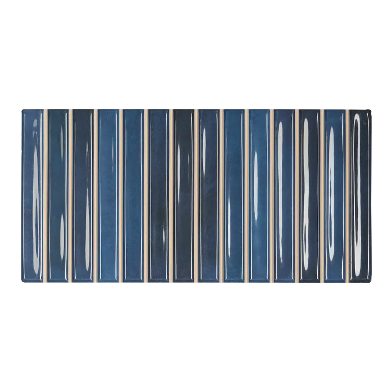 Arizona Tile - Flash Bars 5x10 Glossy Ceramic Mosaic - Cobalt — Floorzz