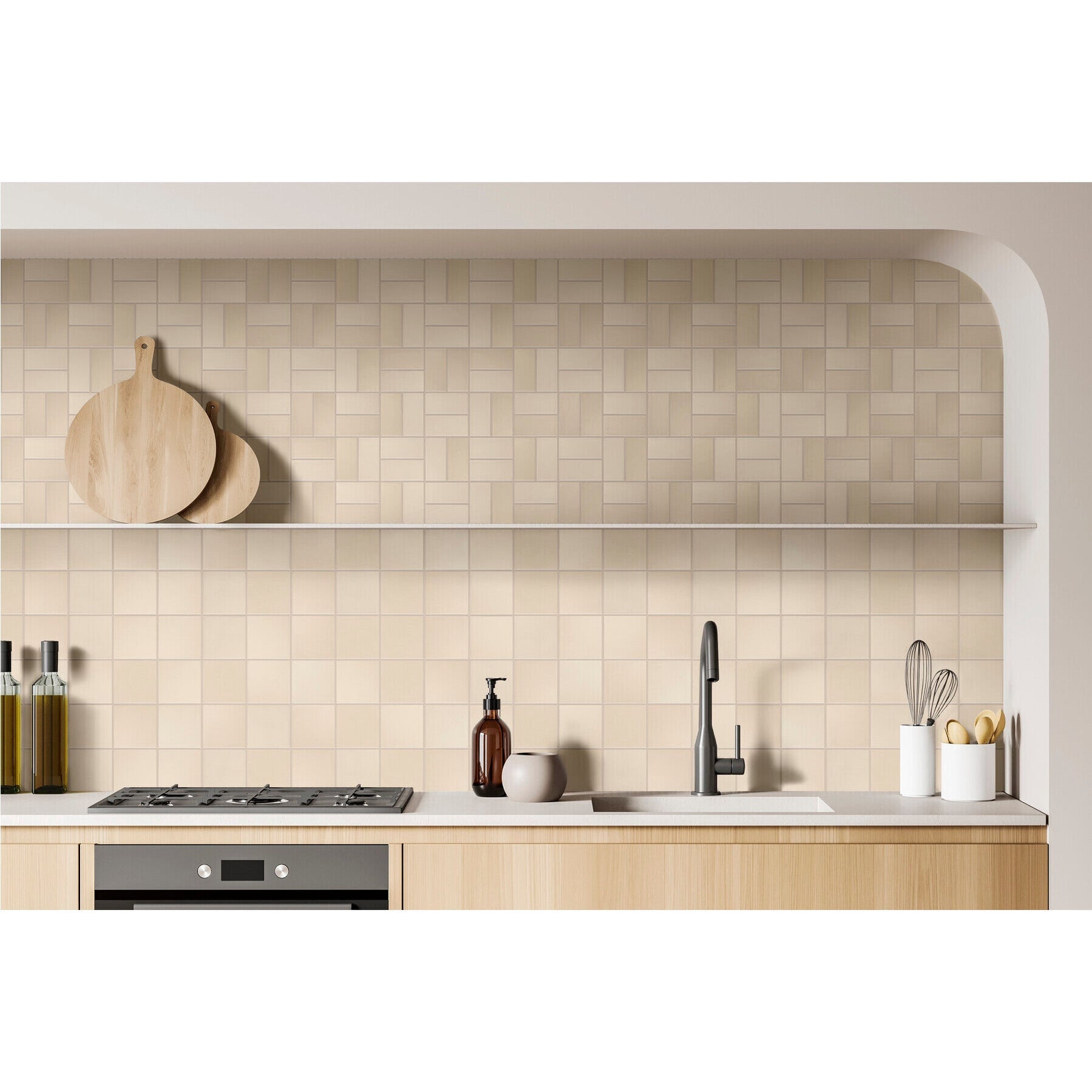 Daltile - Farrier - 5 in. x 5 in. Glazed Ceramic Wall Tile - Palomino ...