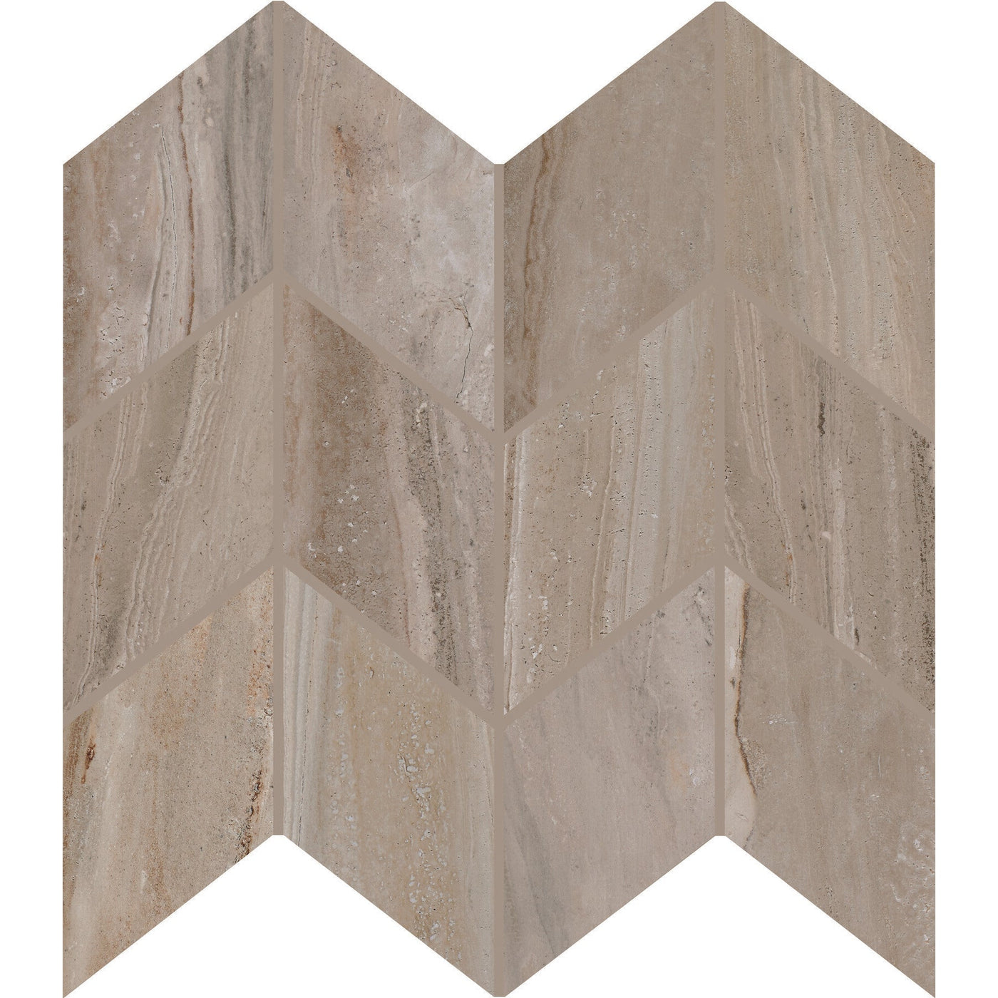 Daltile - Famed 3 in. x 6 in. Chevron Mosaic Polished - Luxe — Floorzz