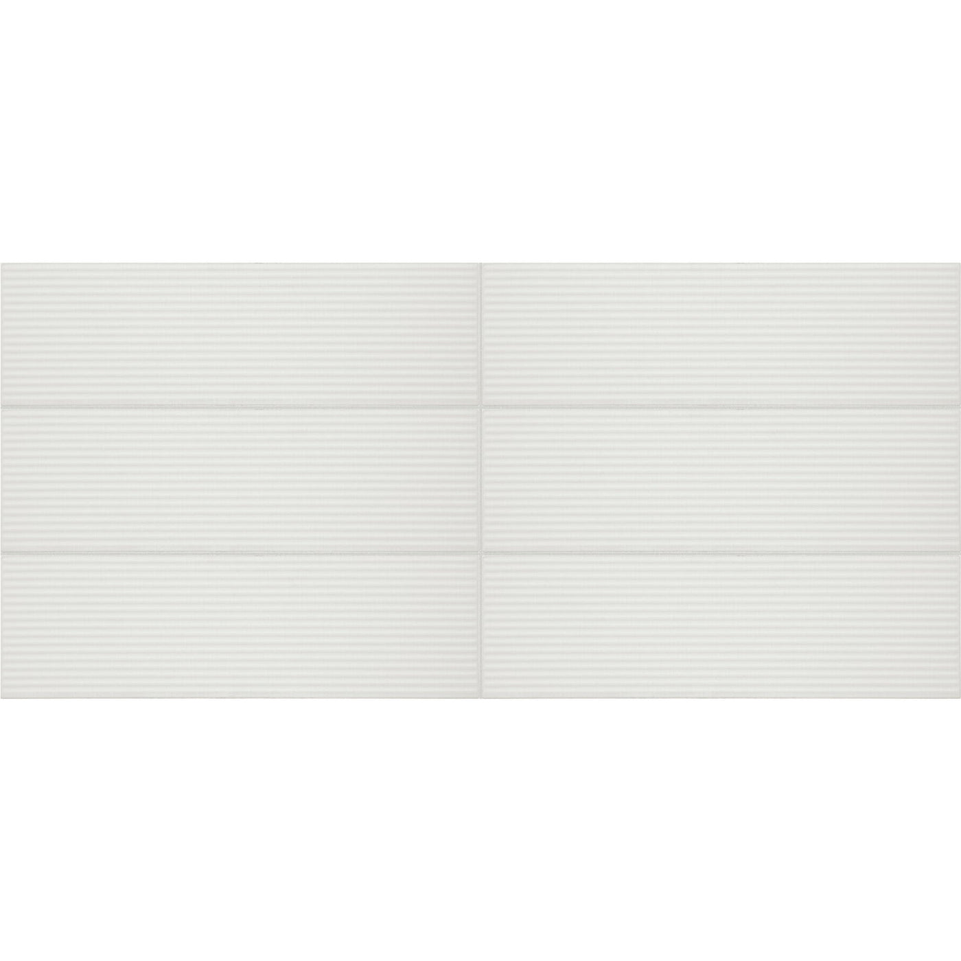 Daltile - Stencil 4 in. x 12 in. Ceramic Linear Wall Tile - White — Floorzz