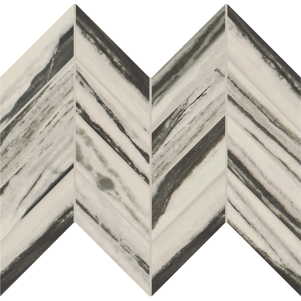 Daltile - Vertuo 2 in. x 5 in. Colorbody Porcelain Chevron Tile - Stri ...