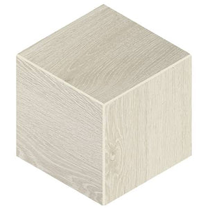 Daltile - Emerson Wood 3D Cube Mosaic - Ash White — Floorzz