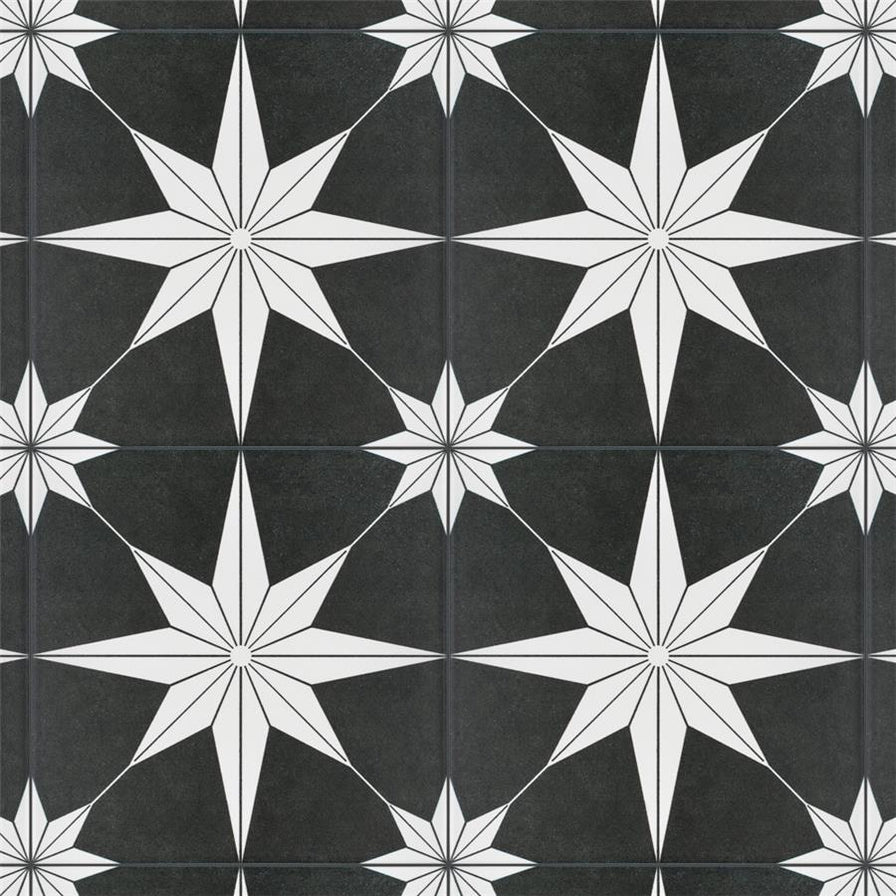 SomerTile - Stella 10" x 10" Porcelain Tile - Night — Floorzz