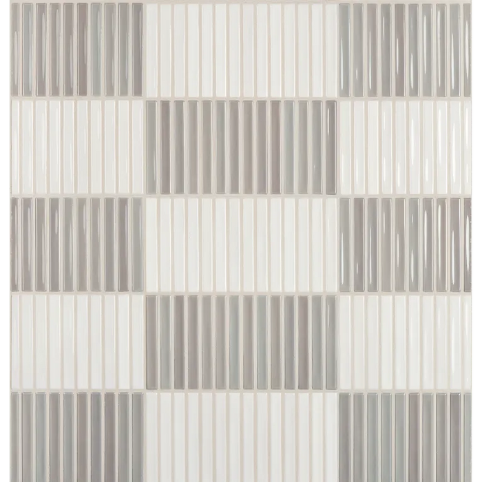 Arizona Tile - Flash Bars 5x10 Glossy Ceramic Mosaic - Lead — Floorzz