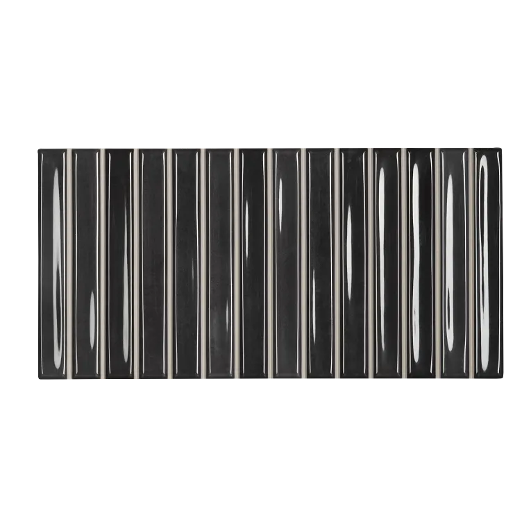 Arizona Tile - Flash Bars 5x10 Glossy Ceramic Mosaic - Graphite — Floorzz