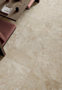 Happy Floors - Navona 24 in. x 24 in. Porcelain Cross Cut Tile - Honey ...