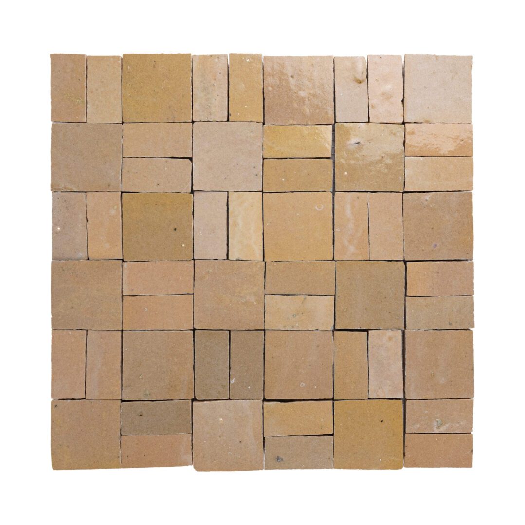 Lungarno - Zellige Bespoke - Crosshatch Terracotta Mosaic - Nomad Sand ...