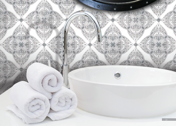 DW Tile & Stone - Painted Marble Series 6 in. x 6 in. Marble Tile - PM ...