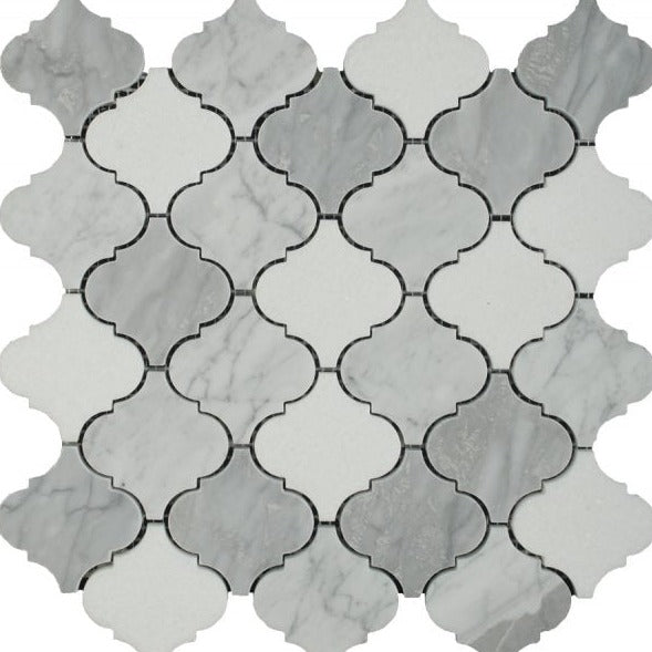 Soci Tile - Damask Pattern - Arctic Blend — Floorzz