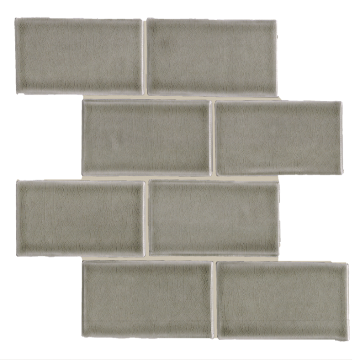 Soci Tile - Bricks 3" x 6" - Fog Crackle Brick — Floorzz