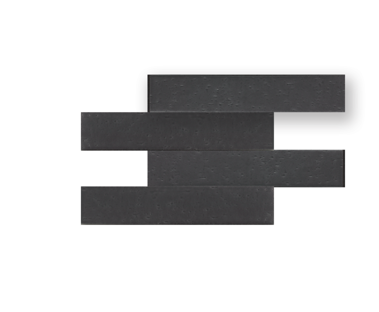 Soci Tile - Mattone Brick 2" x 10" - Mayan Brick Black Charcoal — Floorzz