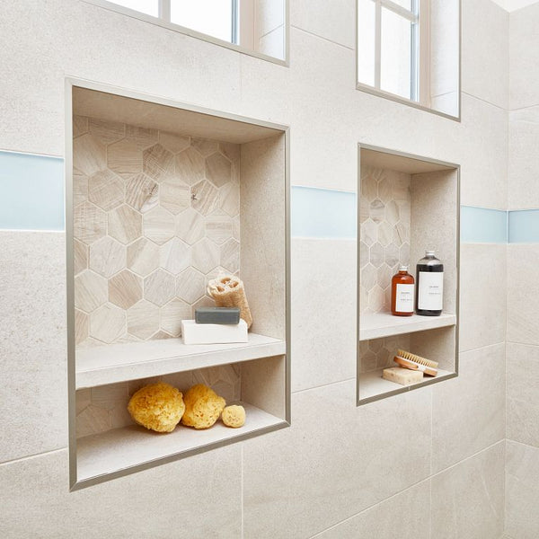 Arizona Tile - Aequa Series - 3" x 3" Porcelain Hex Mosaic - Nix - Floorzz