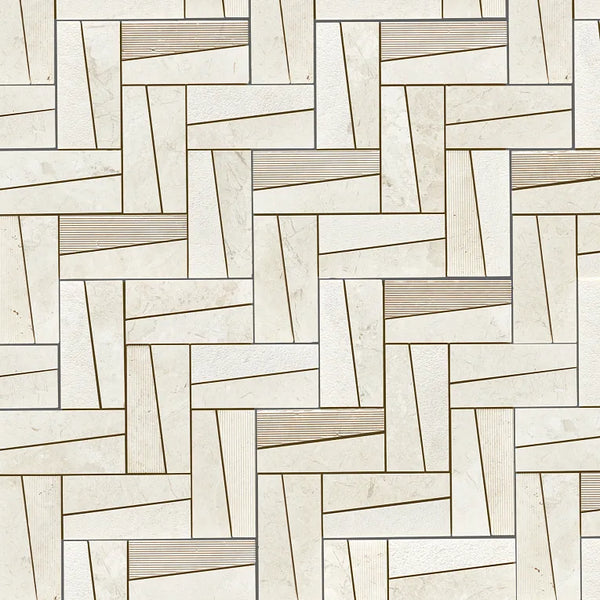 Arizona Tile - Modella Multi Finish Marble Mosaic - Terra Nova - Floorzz