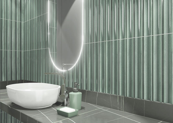 Emser Tile - Tubage - 7" x 16" Glazed Porcelain Tile - Aloe - Floorzz