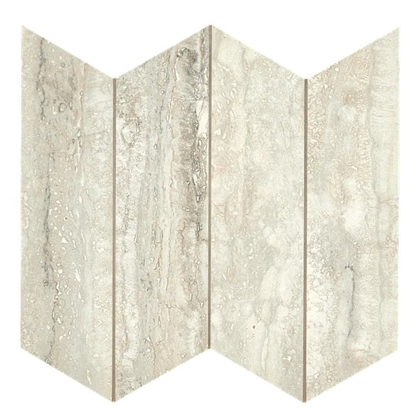 Arizona Tile - Invictus Vein Cut Chevron Polished Porcelain Mosaic - B ...