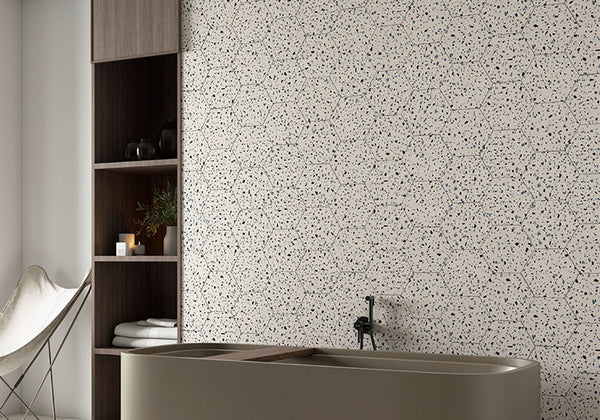 Bellagio - Abstract Collection - 8" x 9" Porcelain Hex Tile - Talco ...