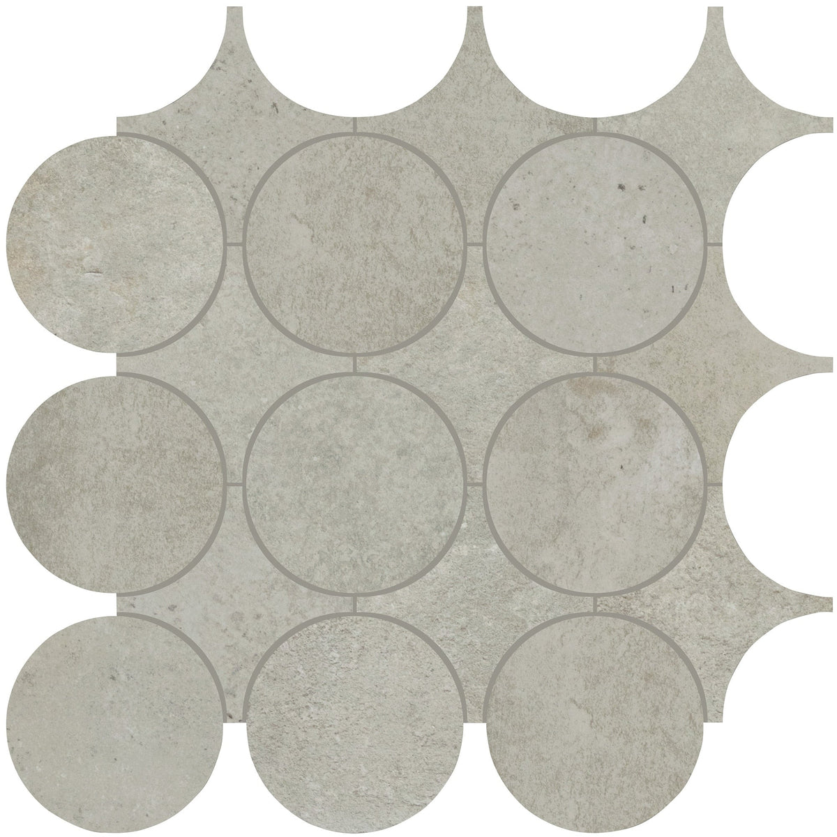 Daltile - Rekindle Colorbody Porcelain Canvas Dot Mosaic - Light Grey ...