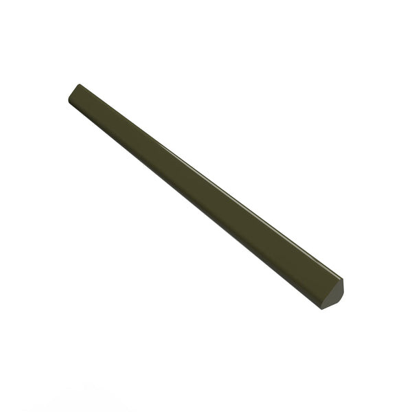 Lungarno - Back to Basics 0.5" x 10" Tile Trim - Glossy Muschio - Floorzz