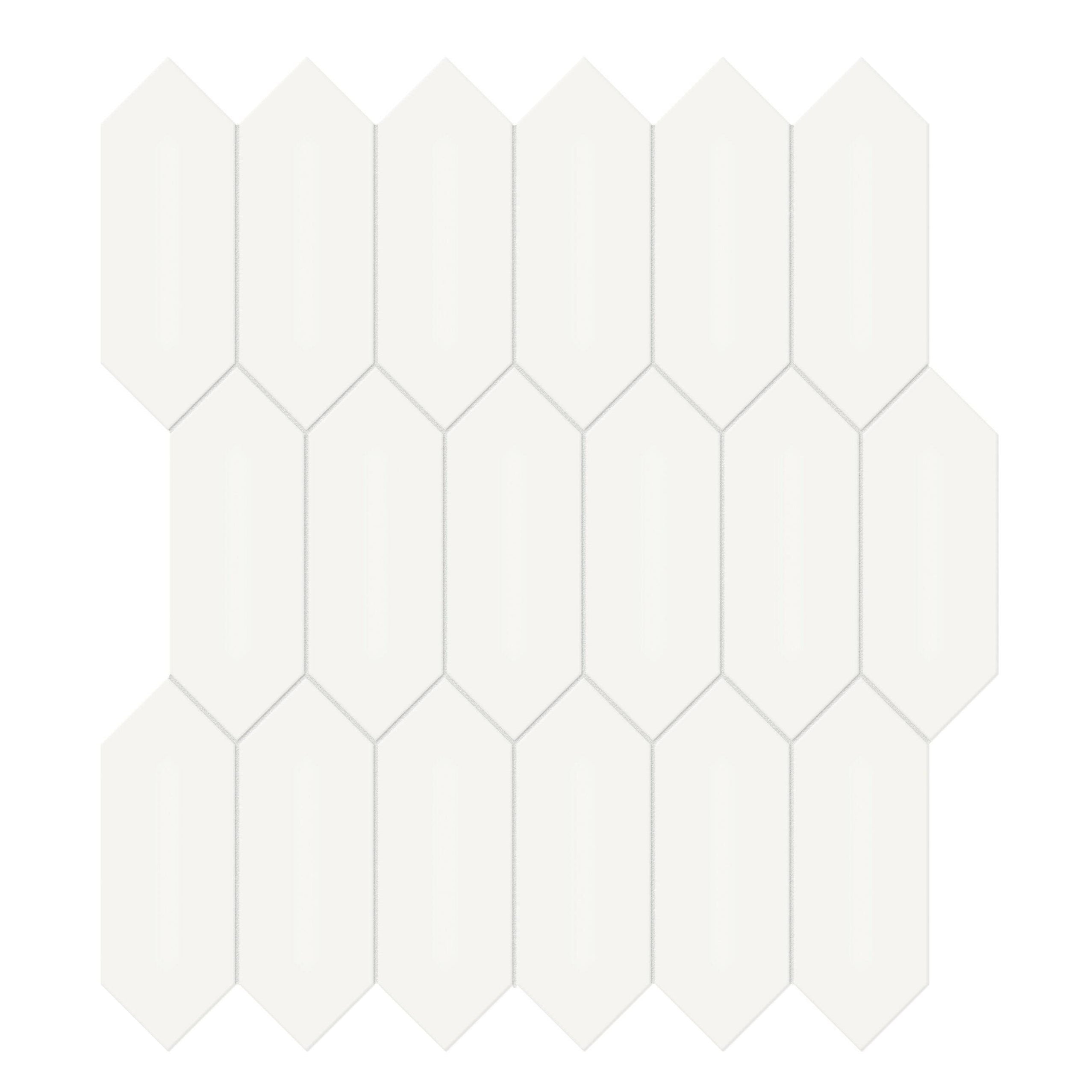 Tesoro Collection - Soho Series - 2 in. x 5 in. Picket Mosaic - Glossy ...