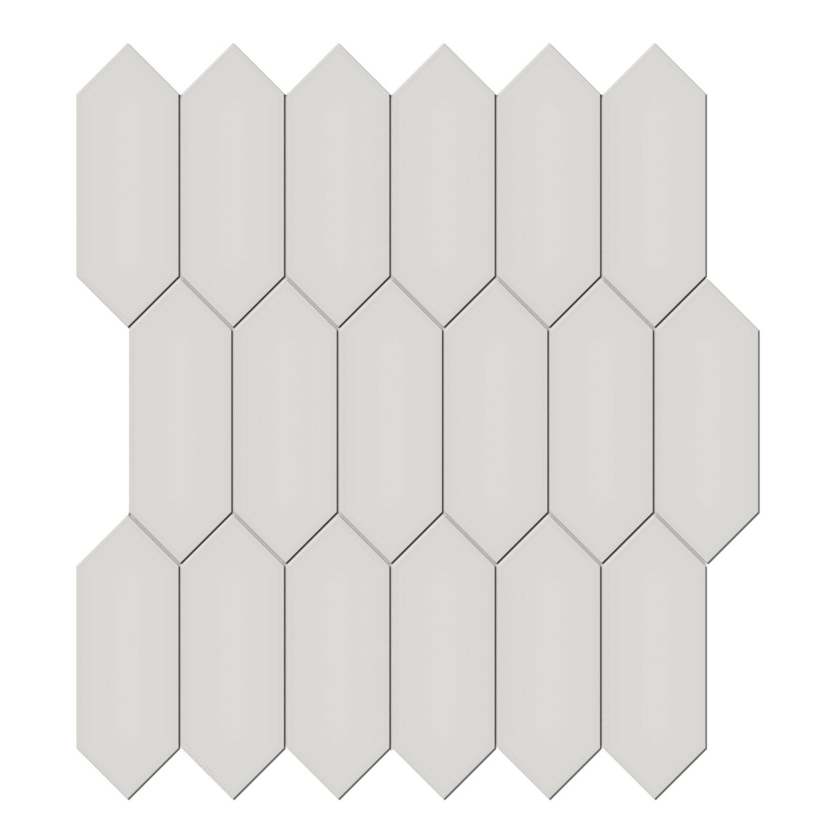 Tesoro Collection - Soho Series - 2 in. x 5 in. Picket Mosaic - Glossy ...