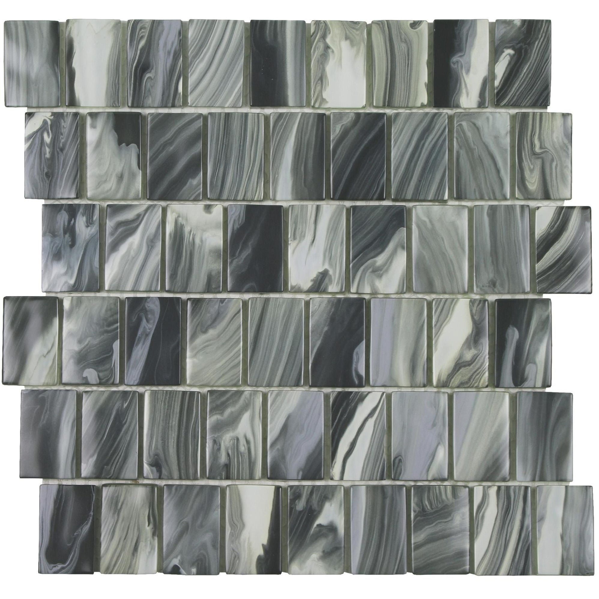 Tesoro - Slip Stream Collection - Glass Mosaic - Labrador — Floorzz