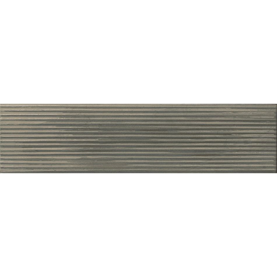 Bellagio - Groove Collection - 3" x 12" Porcelain Tile - Jam Grey — Floorzz