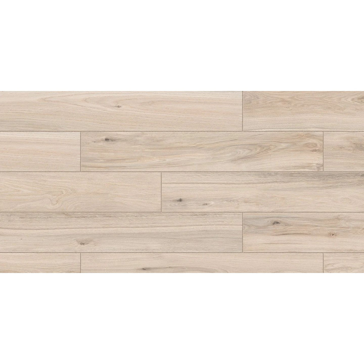 Milestone - Native Series - 8" x 48" Wood Look Porcelain Tile - White ...