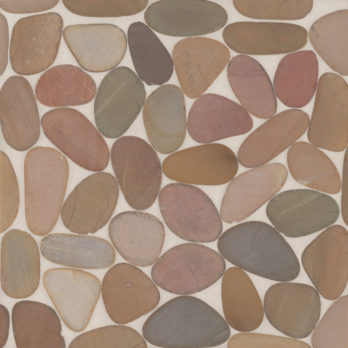Bedrosians Tile & Stone - Waterbrook 12" x 12" Jumbo Sliced Pebble Mos ...