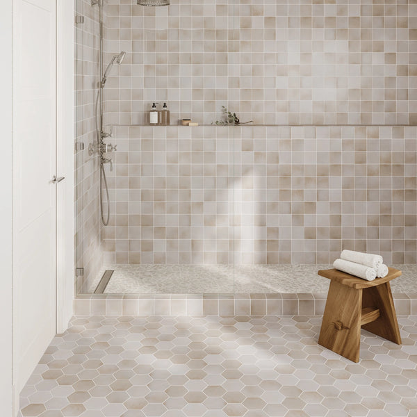 Bedrosians - Celine - 4" x 4" Glazed Porcelain Tile - Taupe Matte - Floorzz