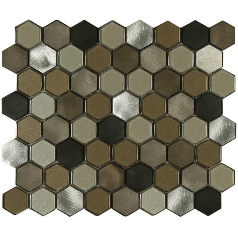 Maniscalco - Victoria Metals Series - Metal and Glass Mosaic - Mini He ...