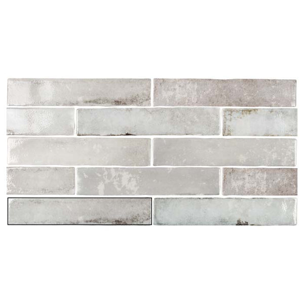 Tesoro - Old Savannah Collection 2" x 10" Ceramic Tile - Grey - Floorzz