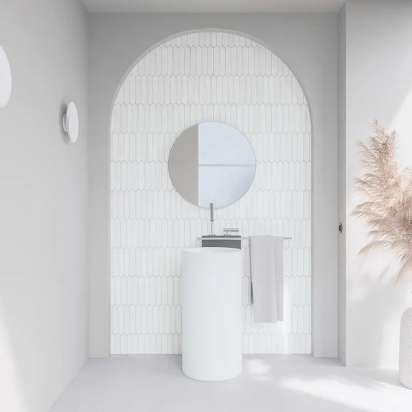 Arizona Tile - Spark Series - 2" x 10" Ceramic Picket Tile - Matte Whi ...