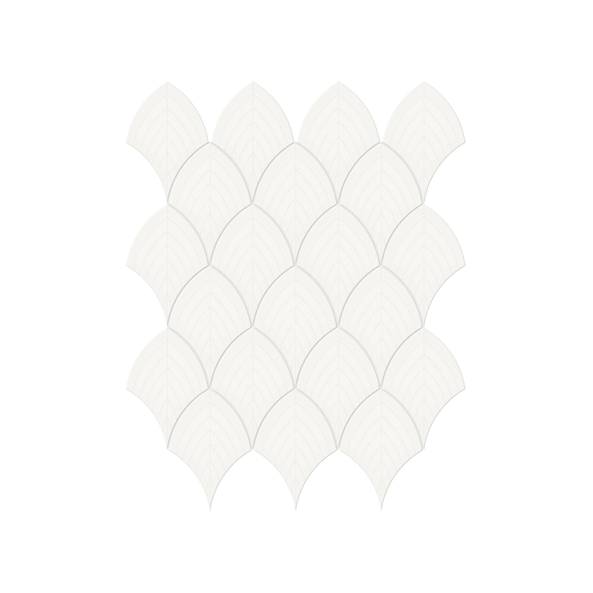 Anatolia - Soho Porcelain - Scallop Glazed Mosaic - Canvas White Gloss ...