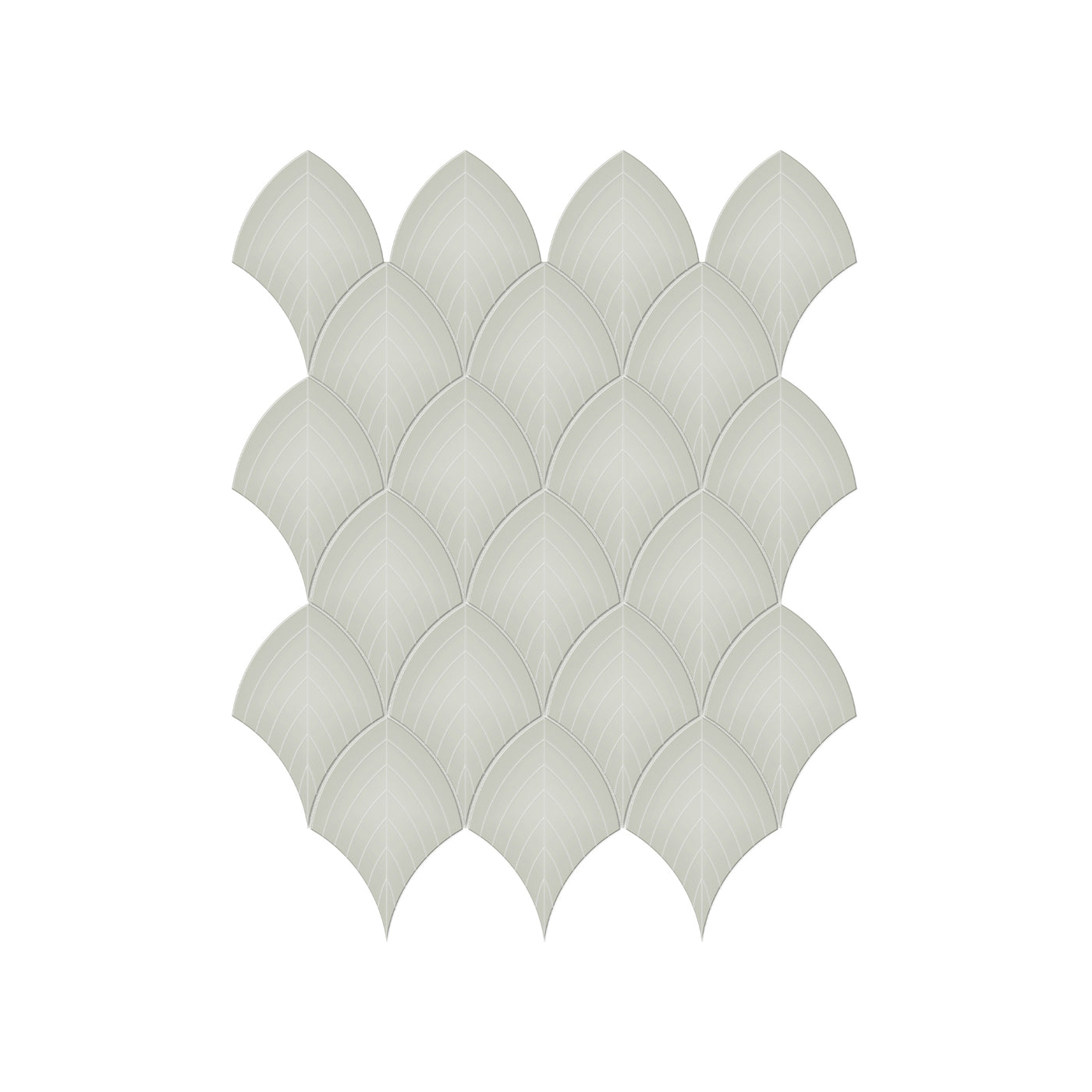 Anatolia - Soho Porcelain - Scallop Glazed Mosaic - Soft Sage Glossy ...