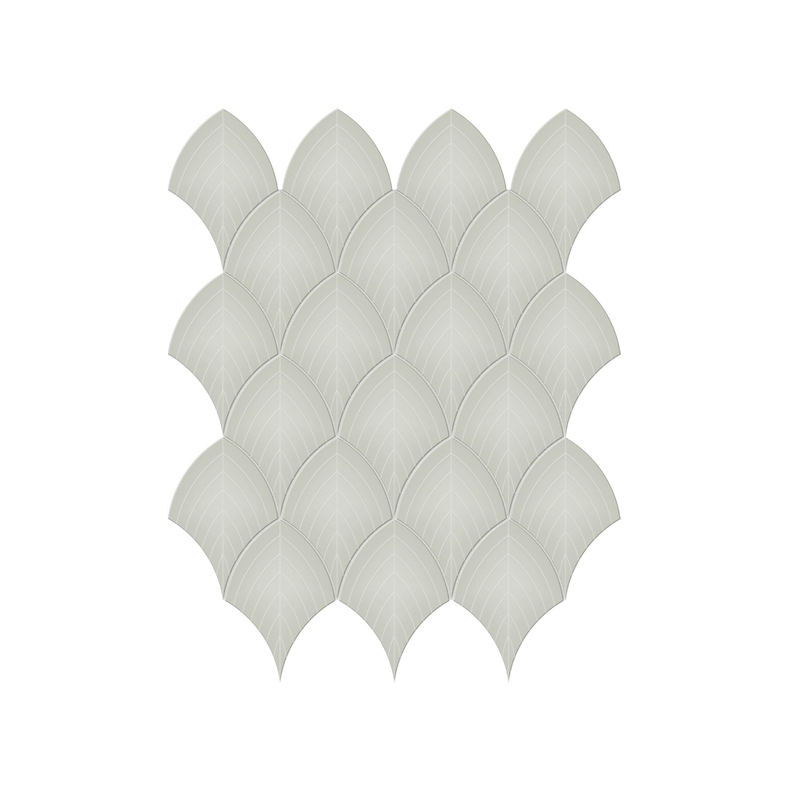 Anatolia - Soho Porcelain - Scallop Glazed Mosaic - Soft Sage Glossy ...