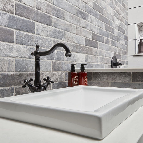 Arizona Tile - Castle Brick - 2.5 in. x 10 in. Porcelain Tile - Grey ...