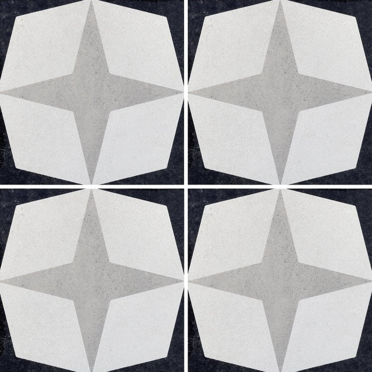 Arizona Tile - Cementine Black and White - B&W 1 — Floorzz