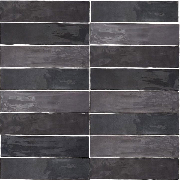 Arizona Tile - Flash 3" x 12" Ceramic Wall Tile - Graphite - Floorzz