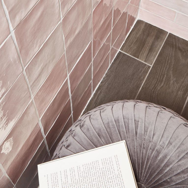 Arizona Tile - Flash 5" x 5" Ceramic Wall Tile - Blush - Floorzz