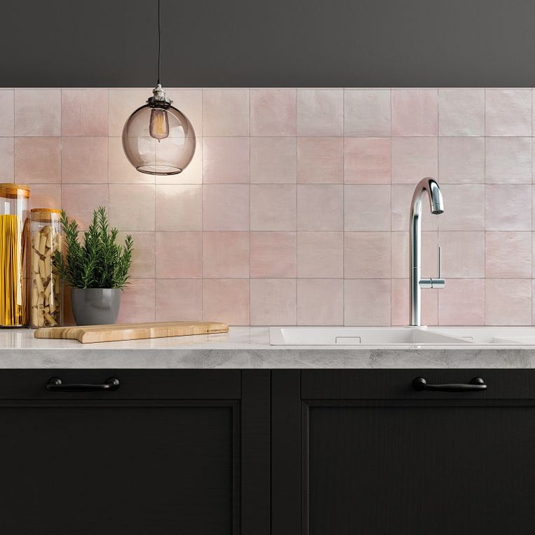 Arizona Tile - Flash 5" x 5" Ceramic Wall Tile - Blush — Floorzz