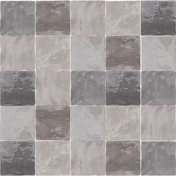 Arizona Tile - Flash 5" x 5" Ceramic Wall Tile - Cool Grey - Floorzz